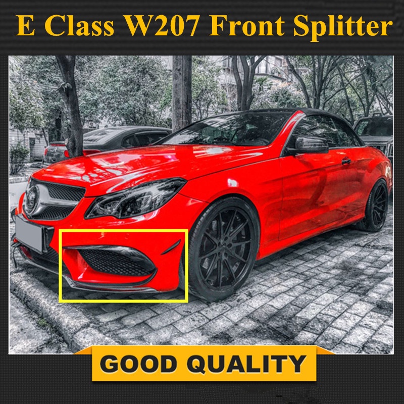 E Coupe Carbon Fiber Front Bumper Trim Splitter for Benz W207 C207 E200 E300 E400 E500 2 Door ...