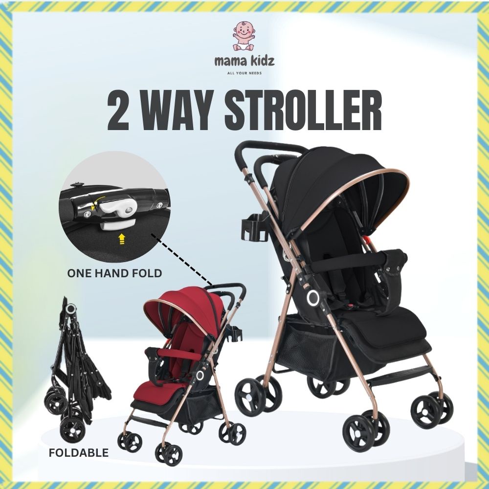 MAMAKIDZ 2 Way Stroller Baby Travel Compact Stroller Cabin Size ...