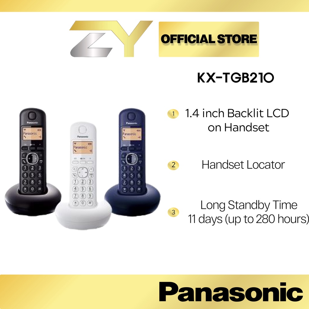 Panasonic KX-TGB210 Digital Cordless Phone (Random Colour) | Shopee Malaysia
