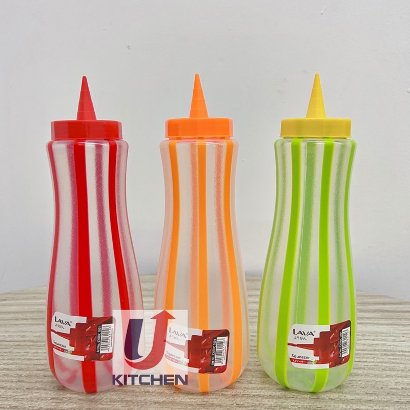 Lava Squeeze Bottle Condiment Dispenser /Acuan Botol Roti Jala / Botol Sos / Mayonis / Sauce ...