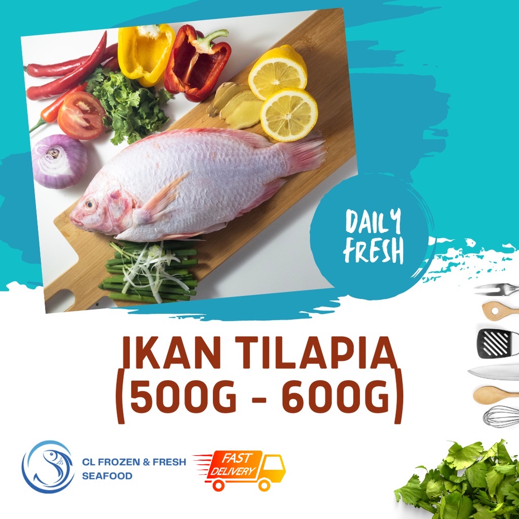 Pantai Remis Wild Caught Red Tilapia / Merah Tilapia / Talapia (500g ...