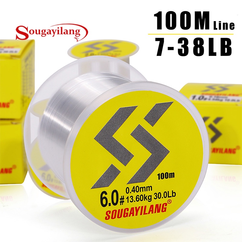 Sougayilang Fishing Line Nylon Fishing Line Super Strong Fishing Line 100M Japan Monofilament ...