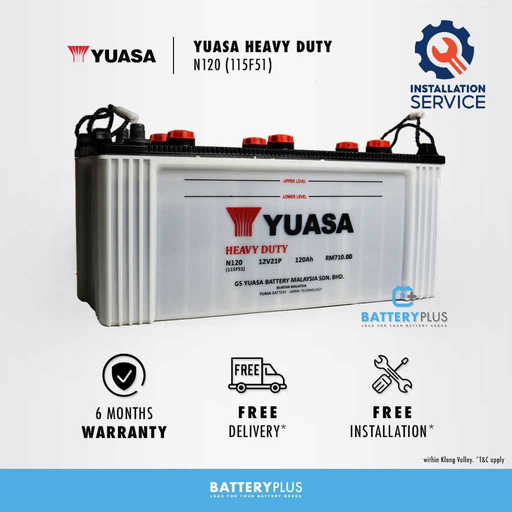 [ Installation Provided ] N120 115F51 Yuasa Conventional (Wet) 21 ...