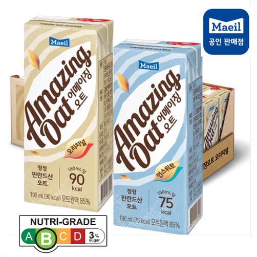 [Maeil]Korea Oat Milk Amazing Oat Original Flavor/Unsweet 190ml*24ea Vegan | Shopee Malaysia