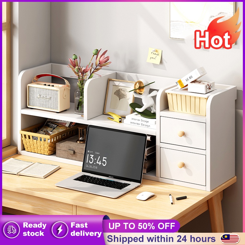 AH Desktop Rack Tabletop Shelf Multi-layer Storage Rack Book Shelf ...