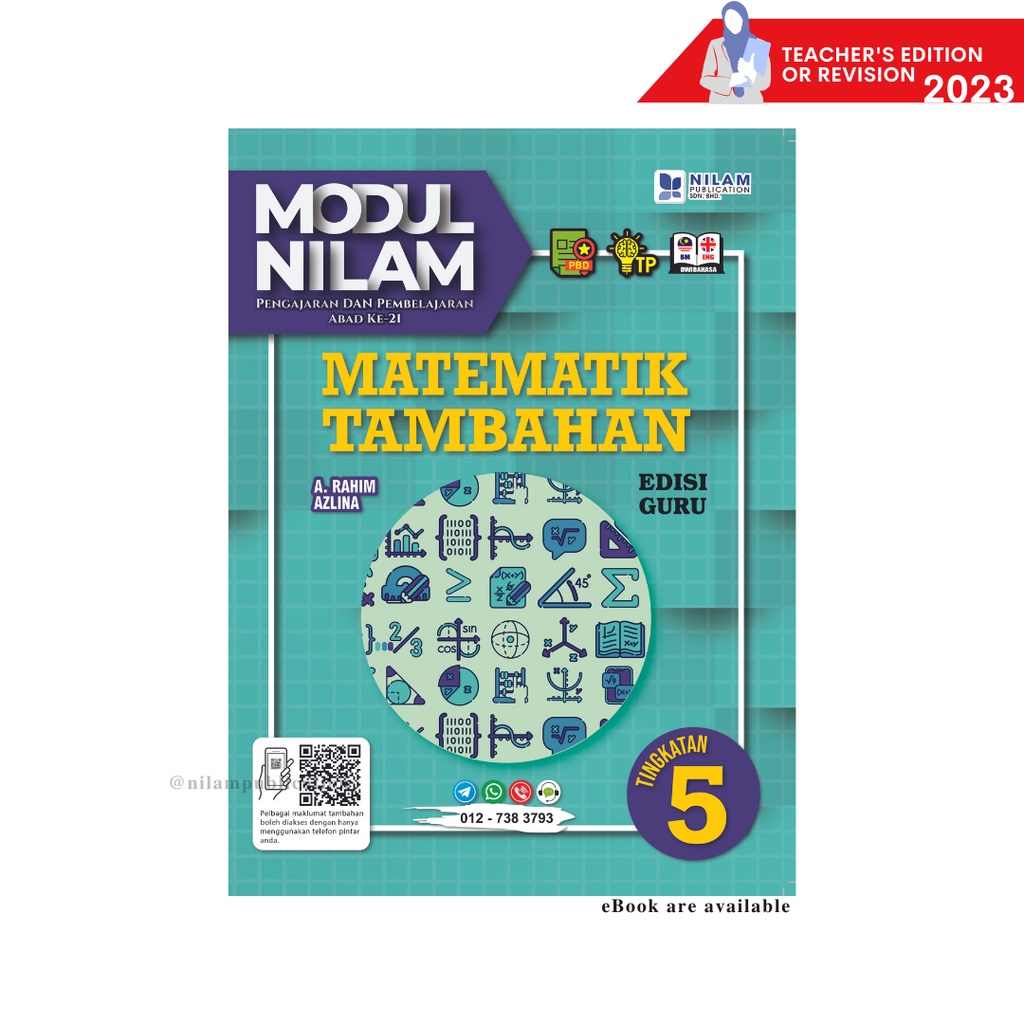 NILAM *EDISI GURU* Matematik Tambahan Tingkatan 5 (2023) Dwibahasa ...