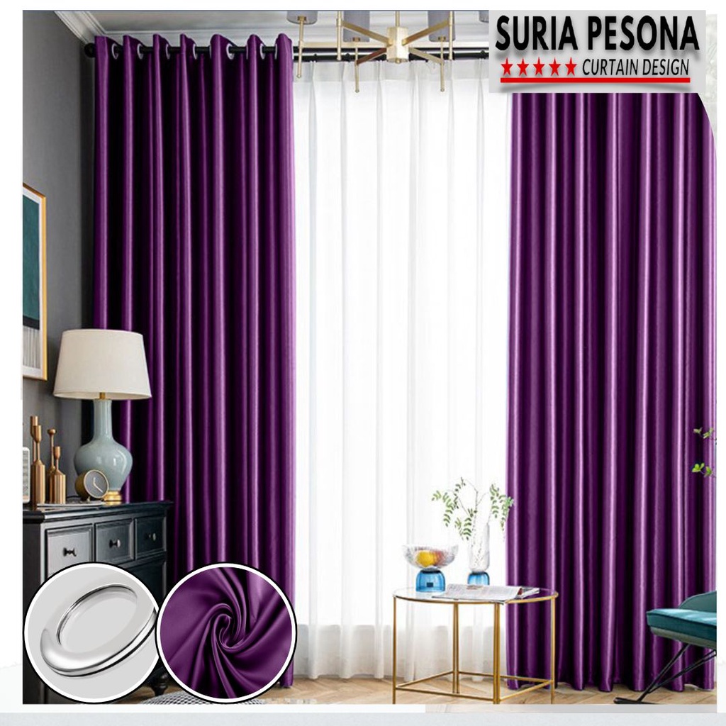 G9 Curtain Plain Modern Color!! Siap Jahit Langsir ,Langsir Kain Tebal ...
