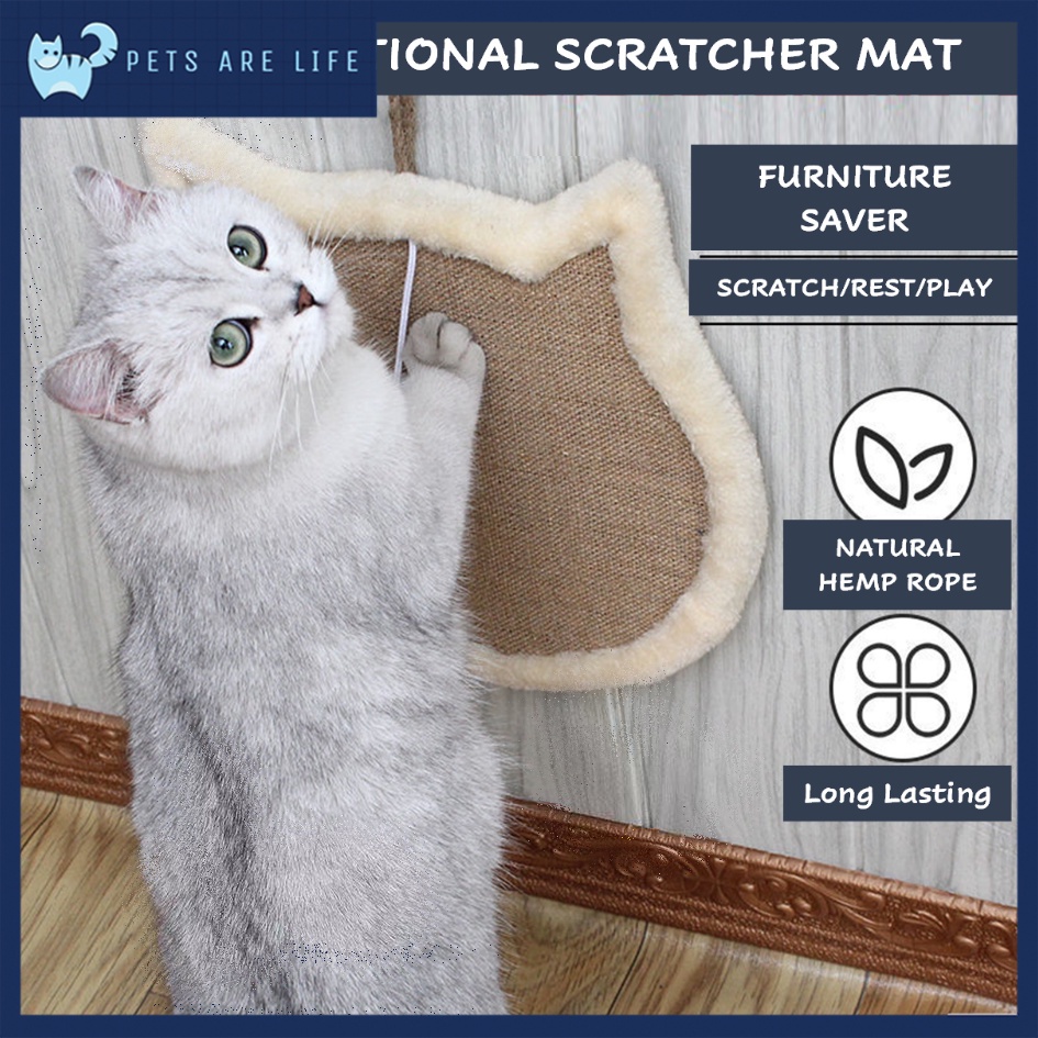 |PAL| Cats Toys Cat Scratcher Mat Cute Kitten Scratch Board Sisal Papan ...