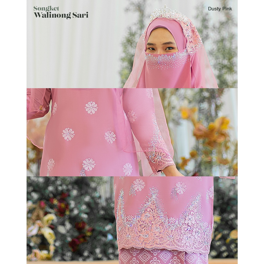 BAJU KURUNG MODEN BAJU NIKAH SONGKET | SONGKET WALINONG SARI | SET ...