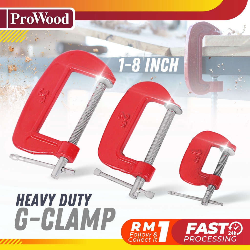 PROWOOD G Clamp Heavy Duty Carpenter Tools Woodworking Tools Clamp Tool ...