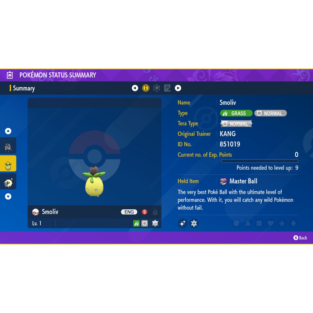 Pokemon Scarlet & Violet - 6IV Shiny Smoliv | Shopee Malaysia