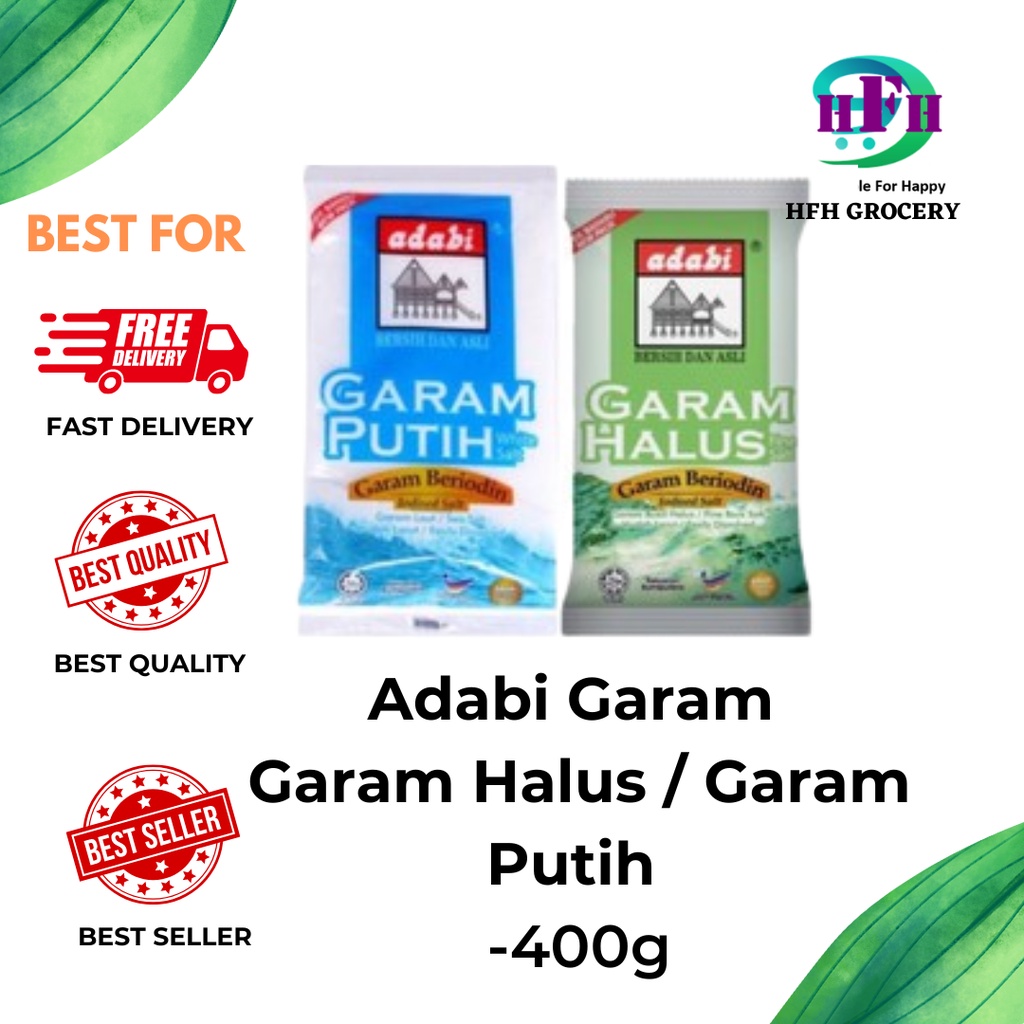 🔥Adabi Garam - Garam Halus / Garam Putih (400gm)🔥 | Shopee Malaysia