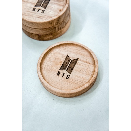 BTS WOOD COASTER (1piece only) | Shopee Malaysia