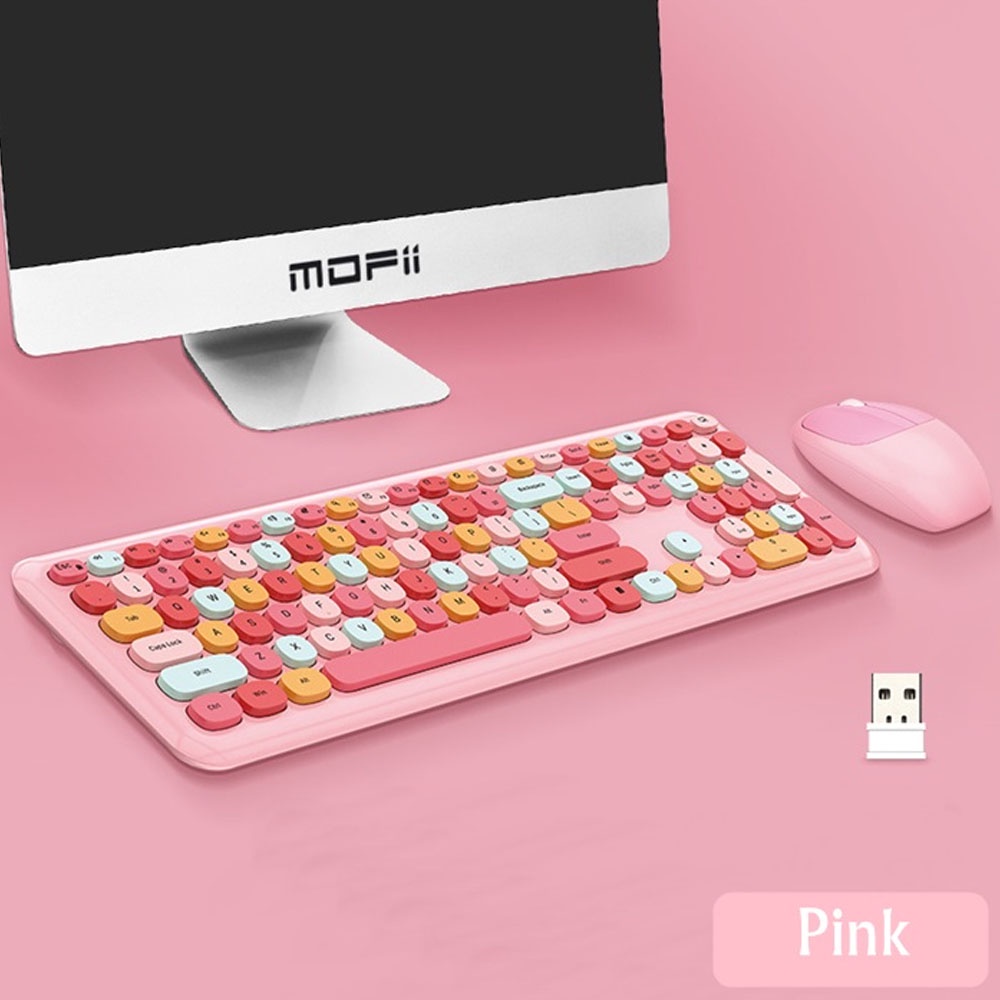 Mofii 666 N520 Retro Round Key Mechanical Keyboard Colourful Jellybean ...