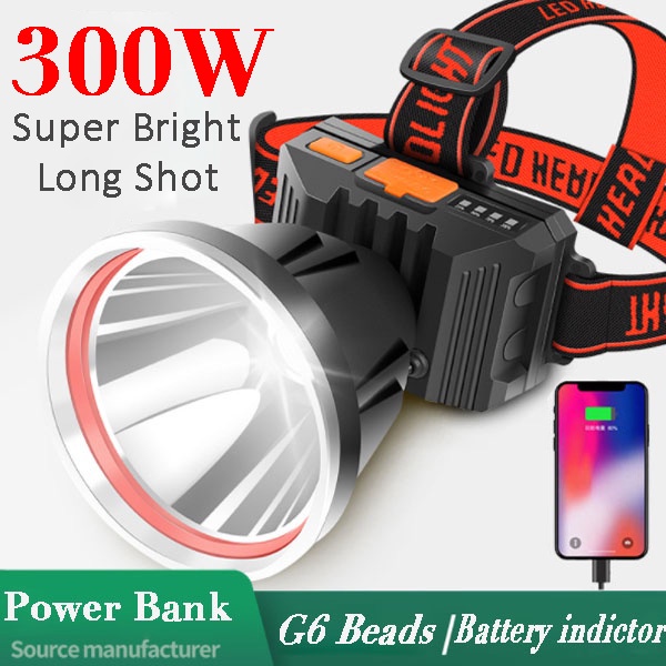 Super Bright 300W Large Circle Headlamp Fishing/Hunting/Camping ...