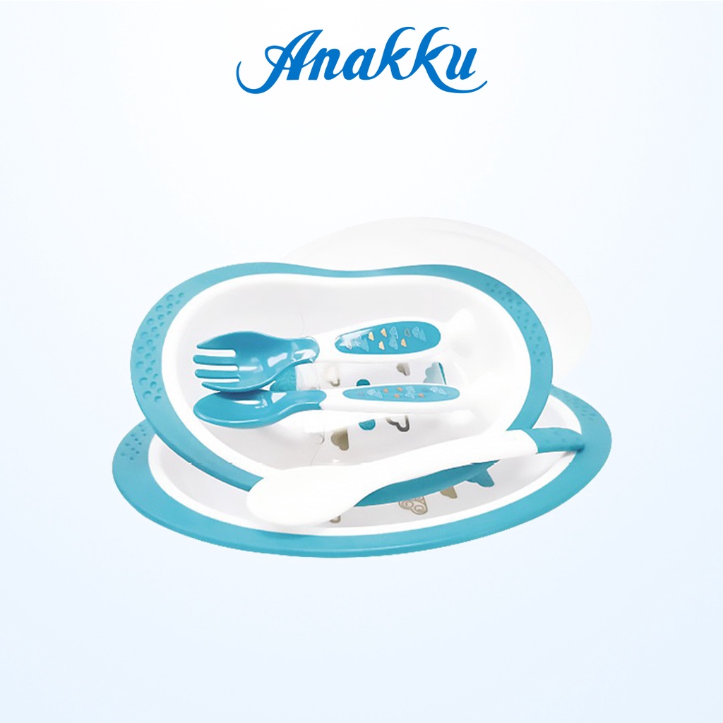 ANAKKU Feeding Gift Set 5pcs Baby Cultery Set (Bowl with Fork & Spoon ...
