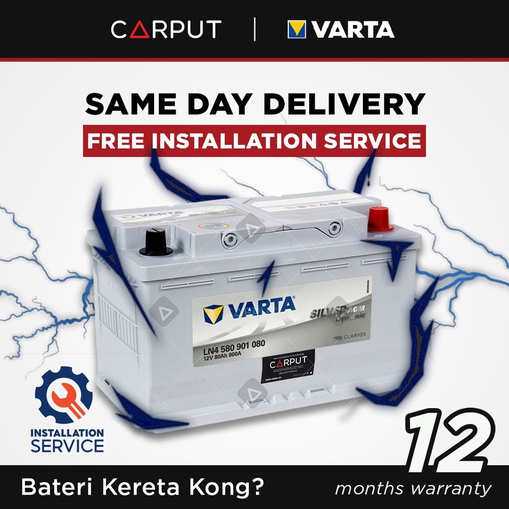 [ Installation Provided ] DIN80L VARTA Silver Dynamic AGM | Car Battery Mercedes Benz W203/204 ...