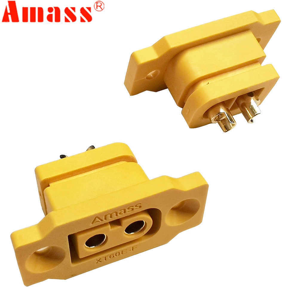 1 / 2 / 5pc Amass XT60E-F Female Plug Large Current Gold/Brass Ni ...