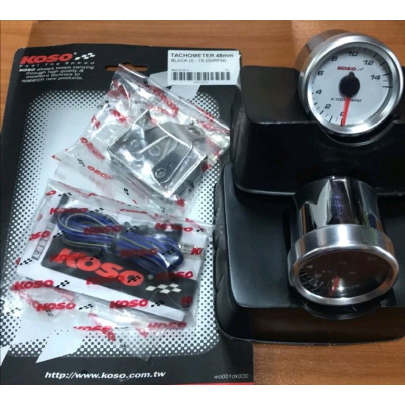 100% Original Koso Tachometer ( Meter RPM ) 48MM Black & White | Shopee ...