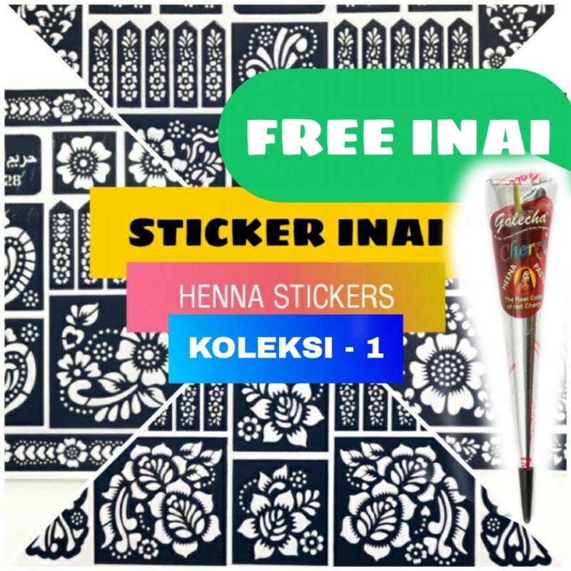 [ FREE INAI ] STICKER INAI MURAH HENNA STICKERS | Shopee Malaysia