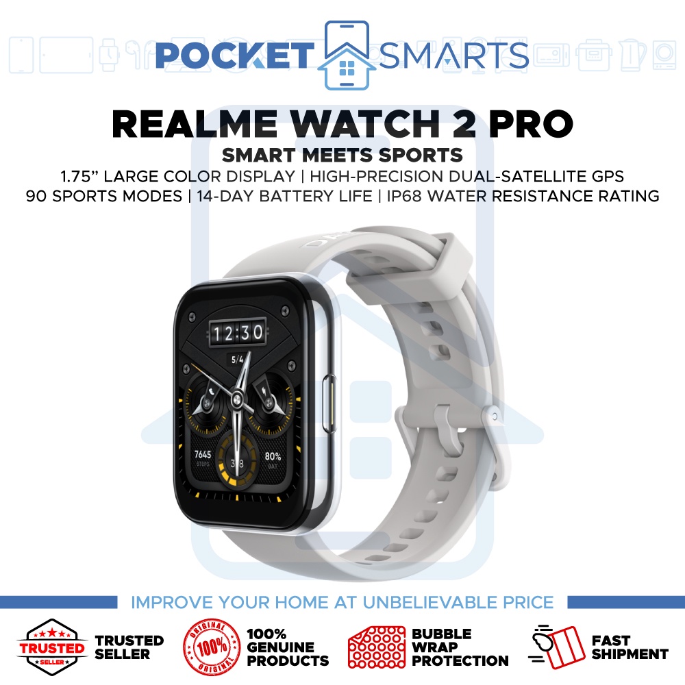 [Malaysia Set] Realme Watch 2 Pro (4.4CM 1.75" Large Color Display ...