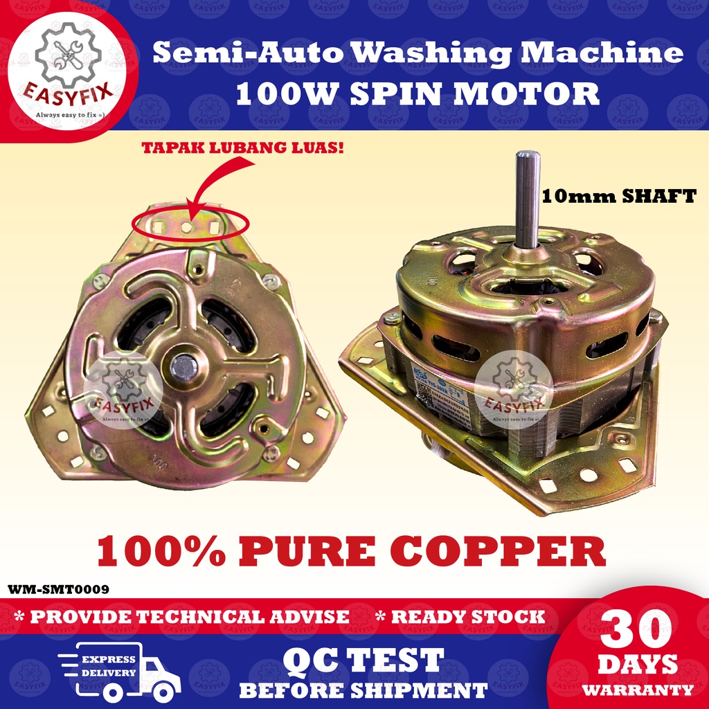 100W Spin Motor Semi-Auto Washing Machine (Motor Kering Mesin Basuh ...