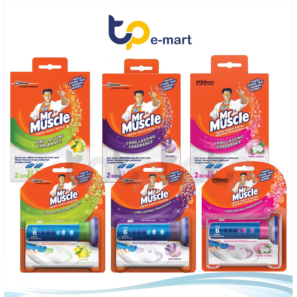 Mr Muscle Fresh Discs Starter 6's / Refill 12's | Shopee Malaysia