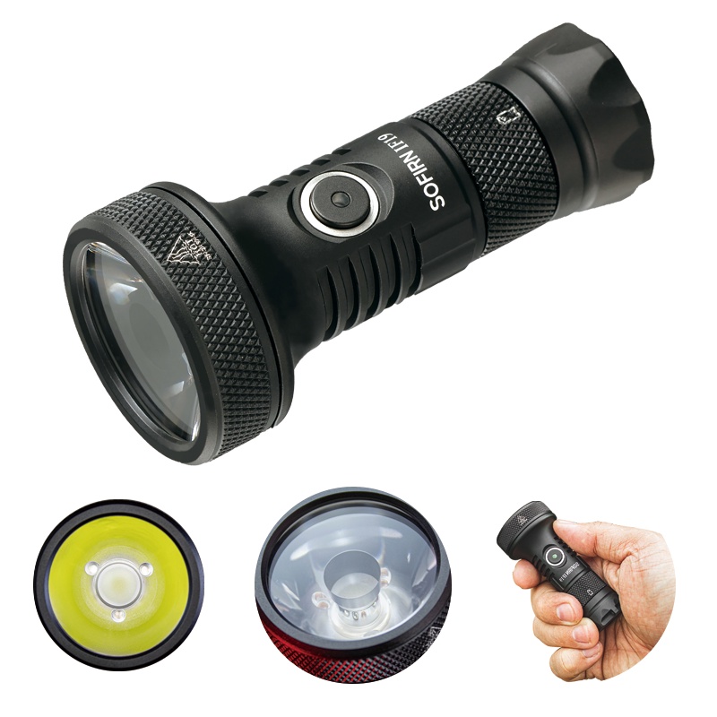 Sofirn IF19 Long Rang Throw Flashlight USB C Rechargeable EDC ...