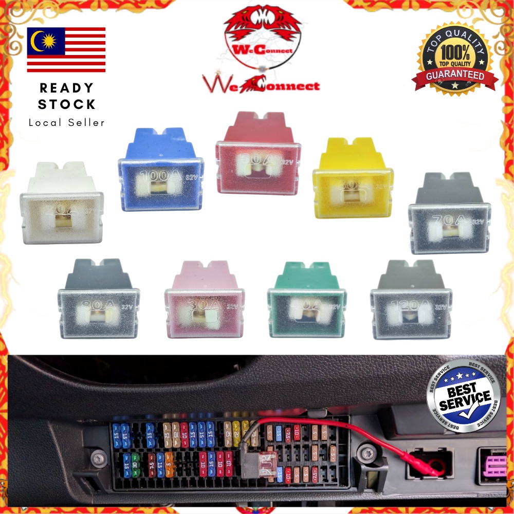 WeConnect Universal Car Vehicle Main Fuse Female Slow Blow Fuse for ...