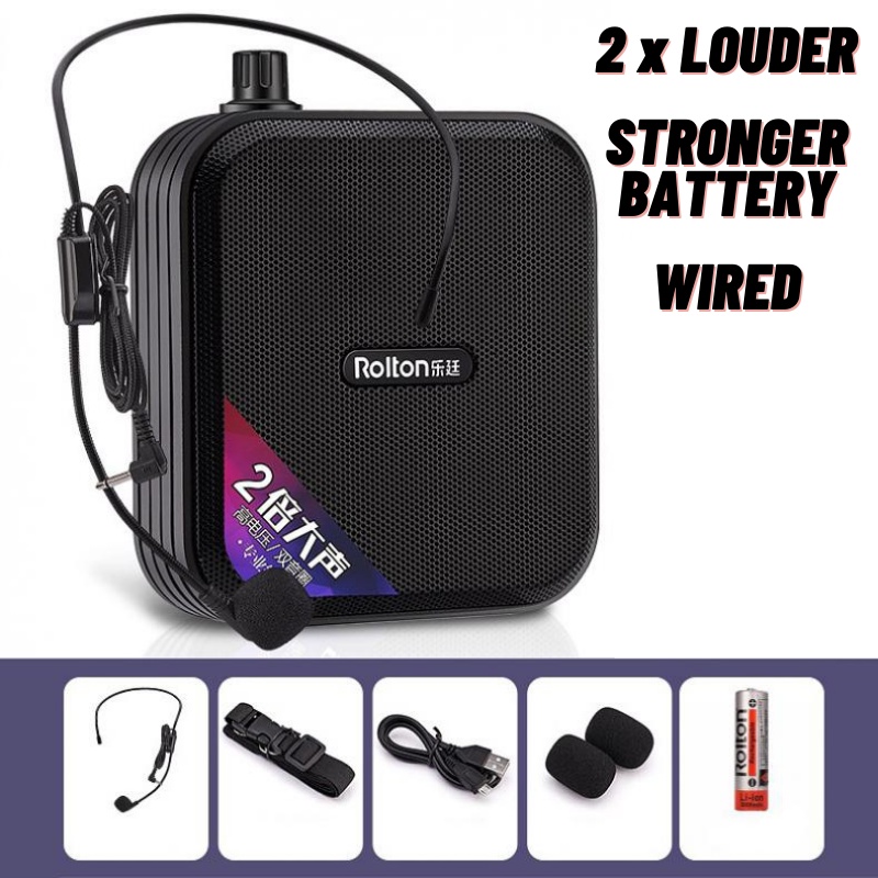 Rolton K600 Wireless Mic & Speaker Portable Voice Amplifier Bluetooth ...