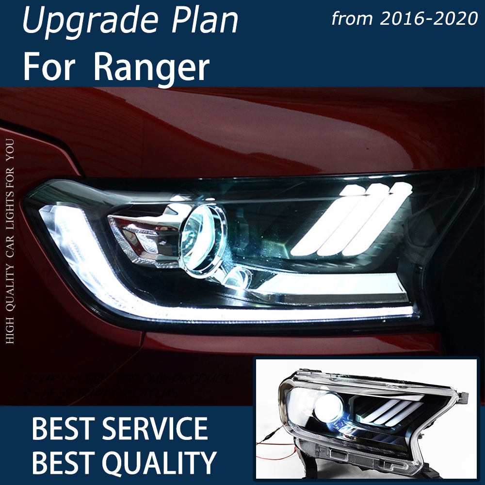 Car Lights For Ranger Everest 2016-2021 LED Auto Headlight Assembly ...