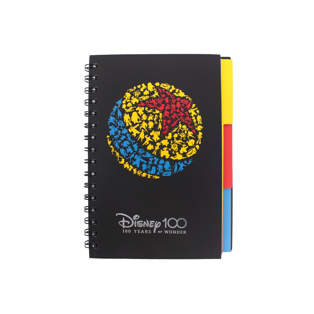 Disney 100 - Disney Pixar A5 Hard Cover Wire O Notebook Multi Colour ...