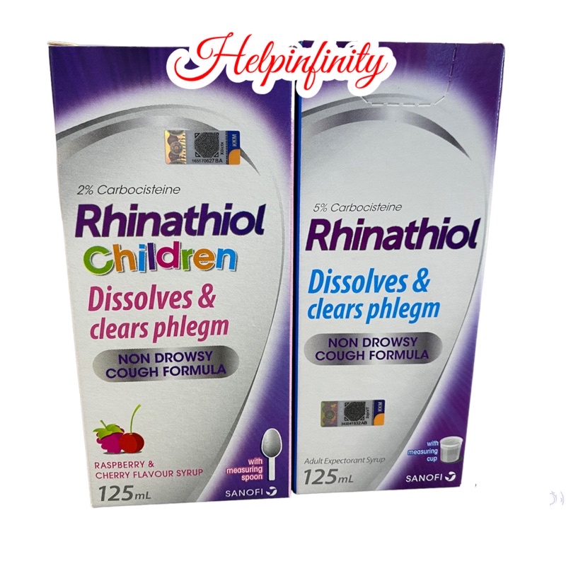 Rhinathiol Carbocisteine 5% Adult Expectorant Syrup 125ml / Rhinathiol ...