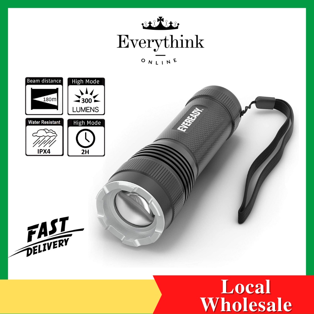 EVEREADY MLTV321 TACTICAL LIGHT 300 LUMENS TORCHLIGHT FLASHLIGHT WITH ...