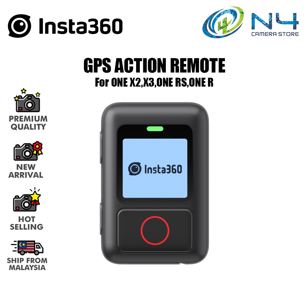 INSTA360 GPS Action Remote Smart Remote for ONE X2,X3,ONE RS,ONE R ...