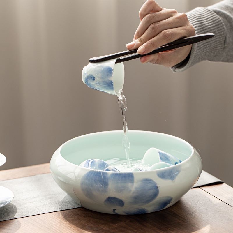 Pile Carved Lotus Tea Wash [Huayun] Large Extra Large Household Washing ...