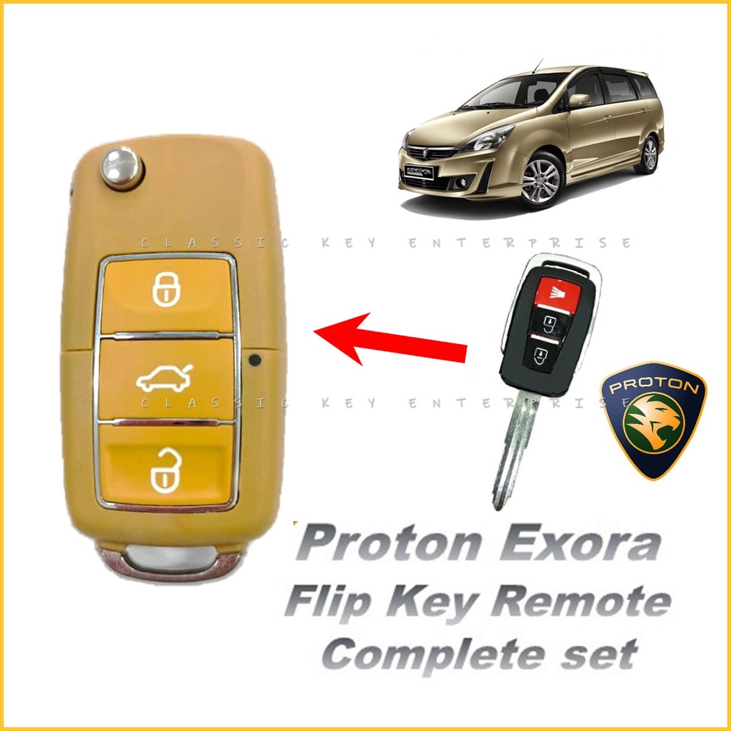 Proton Exora Remote Flip Key Yellow | Shopee Malaysia