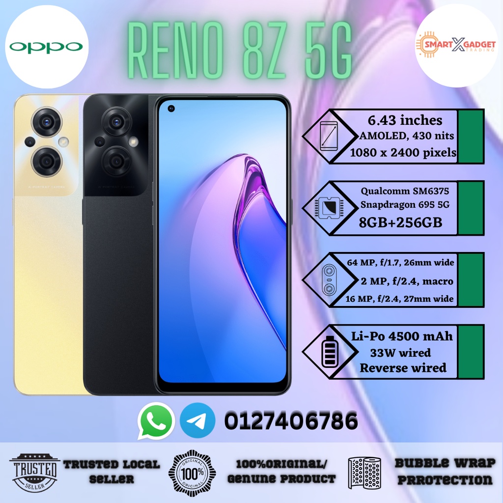 Oppo Reno 8z 5G (8GB+256GB) | Shopee Malaysia