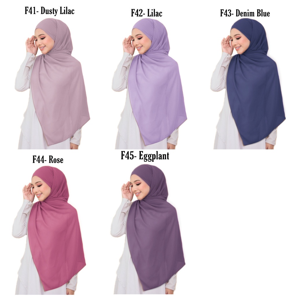 Shawl Keknis Heavy Chiffon Premium Plain 1.8m | Shopee Malaysia