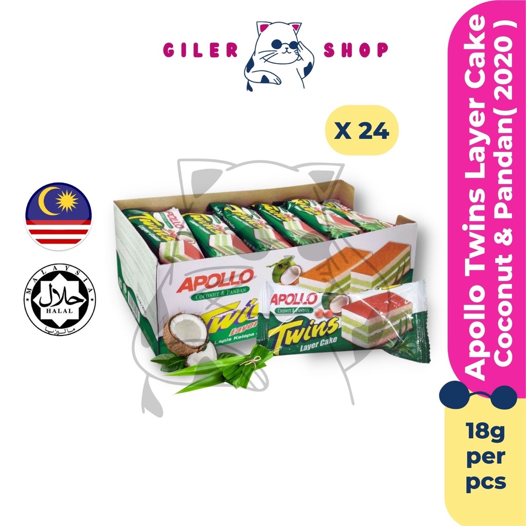 Apollo Layer Cake 24s x 18G [HALAL] Chocolate Checker Black & White Banana | Shopee Malaysia