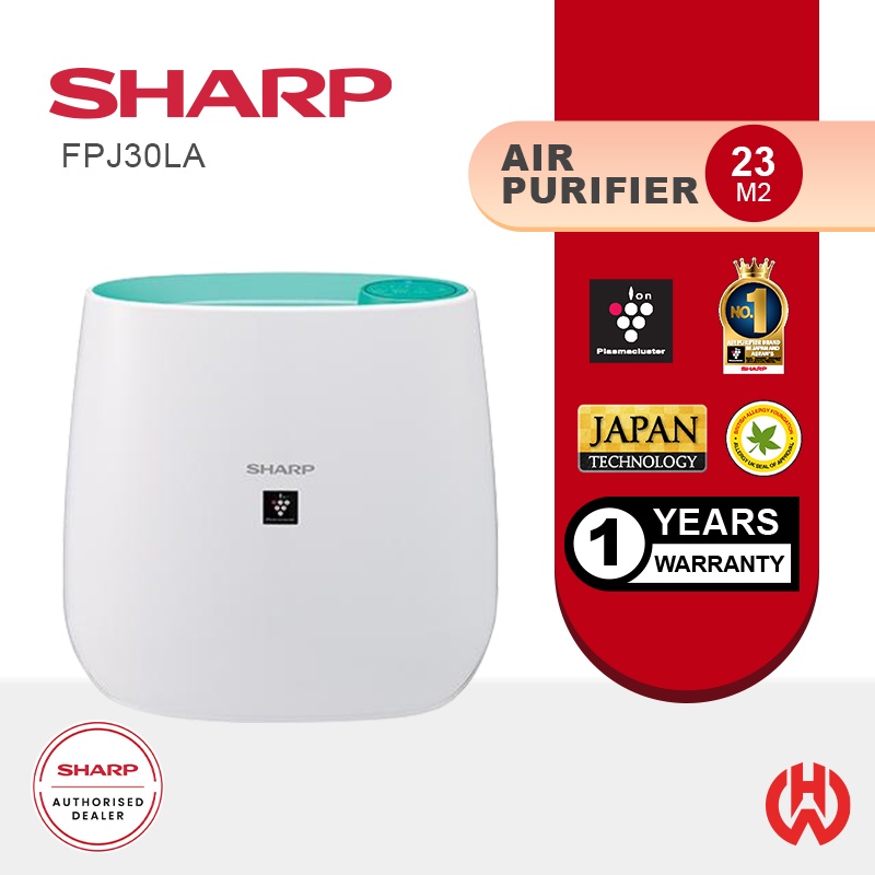 SHARP Air Purifier 23m² PLASMA CLUSTER FPJ30LA Blue Color | Shopee Malaysia