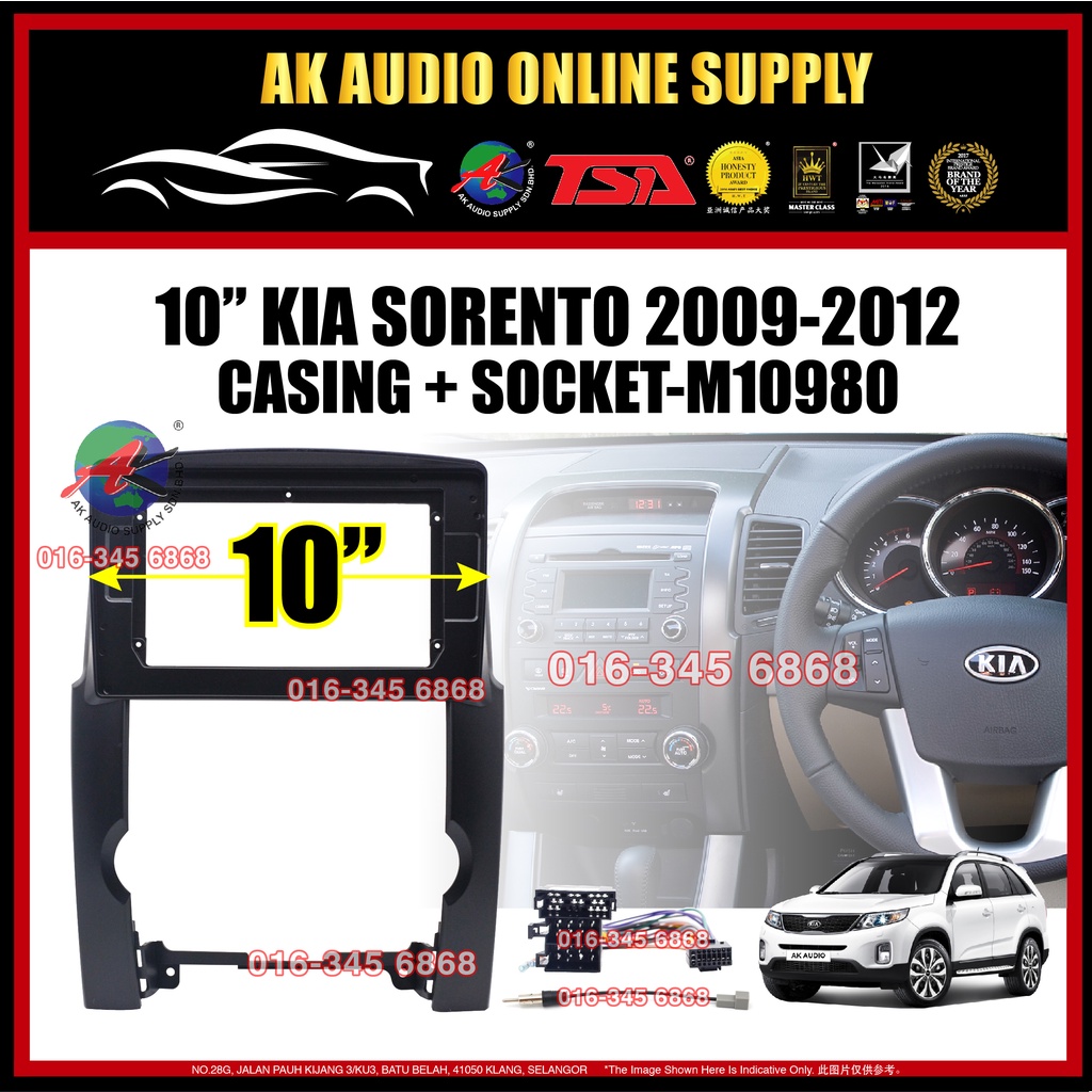 Kia Sorento 2009 - 2012 ( Low Spec ) Android Player 10" inch Casing ...