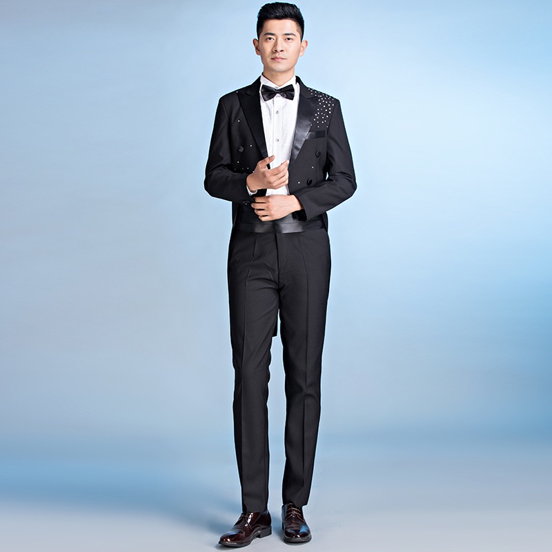 Men's tuxedo new bridegroom's wedding dress studio stage performance ...