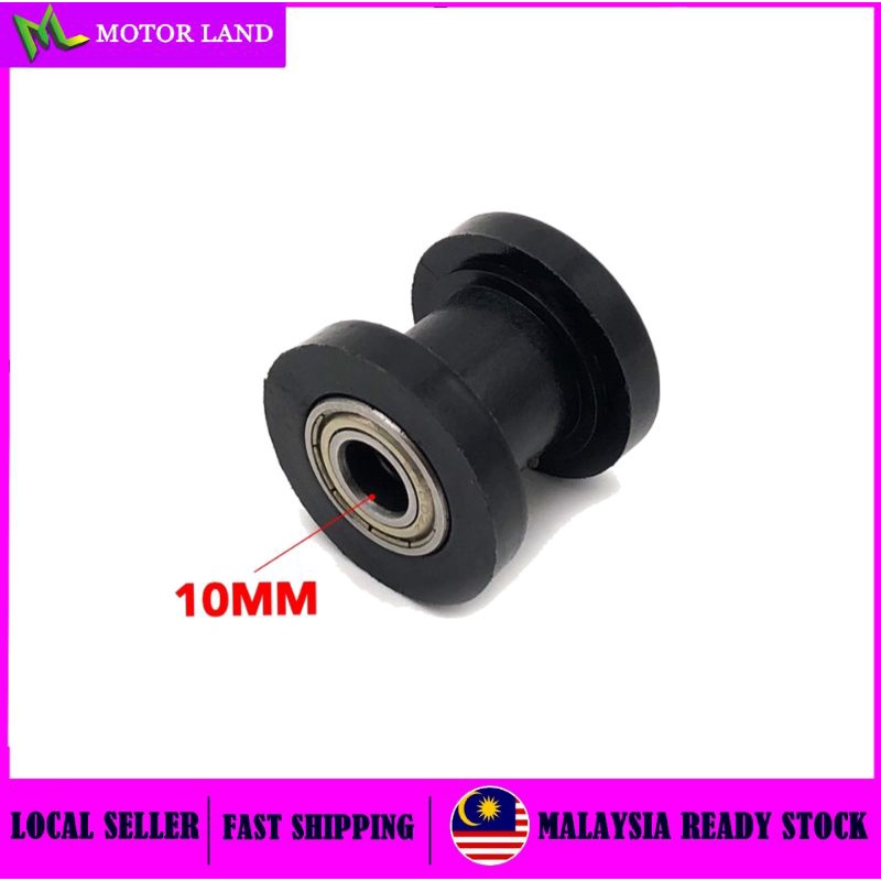 10MM UNIVERSAL MOTORCYCLE CHAIN ROLLAR PULLEY WHEEL GUIDE TENSIONER ...