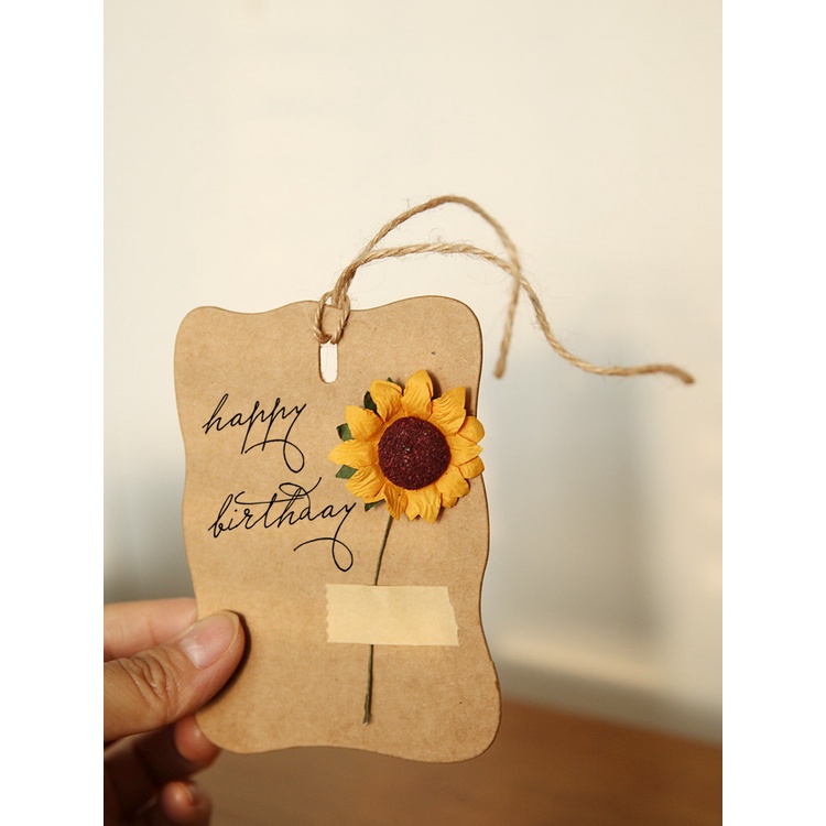 J+COS Handling Wood Ultra -thick Card Tag Literary Fresh and White Card ...