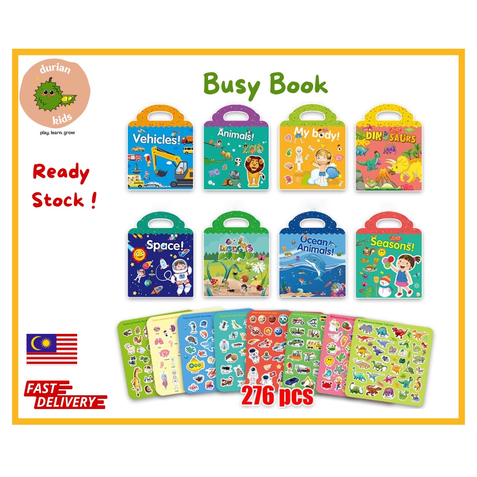 Learn & Play Reusable Children sticker Book/ Kids fun Learning ...