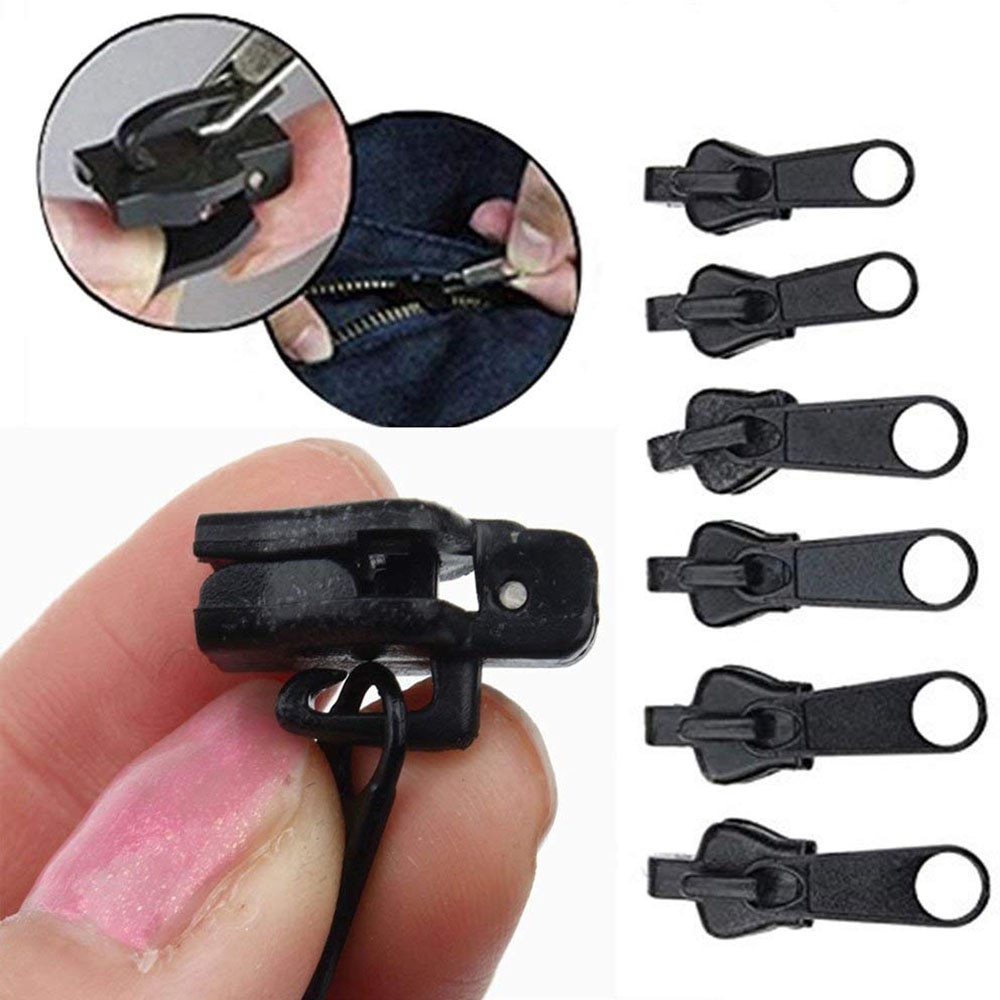 6Pcs/Pack Fixed Zipper DIY Zipper Slider Repair Kit Replacement Zipper ...
