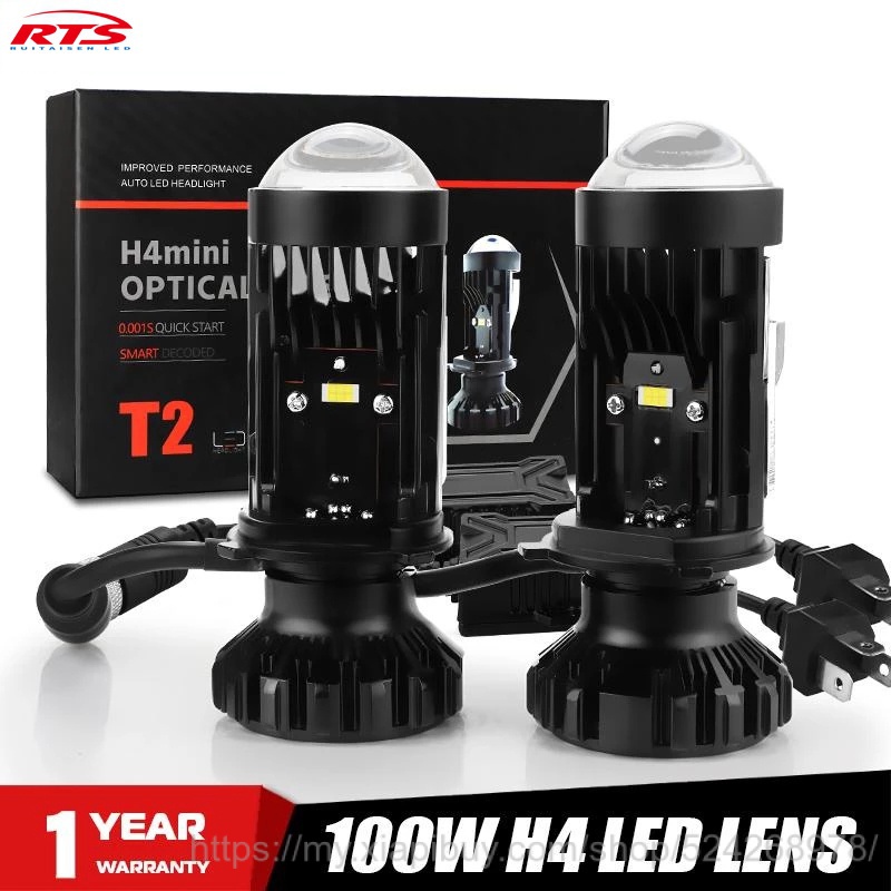 【Ready Stock】H4 LED Mini Lens T2 H4 LED Projector Lenses 100W 6000K ...