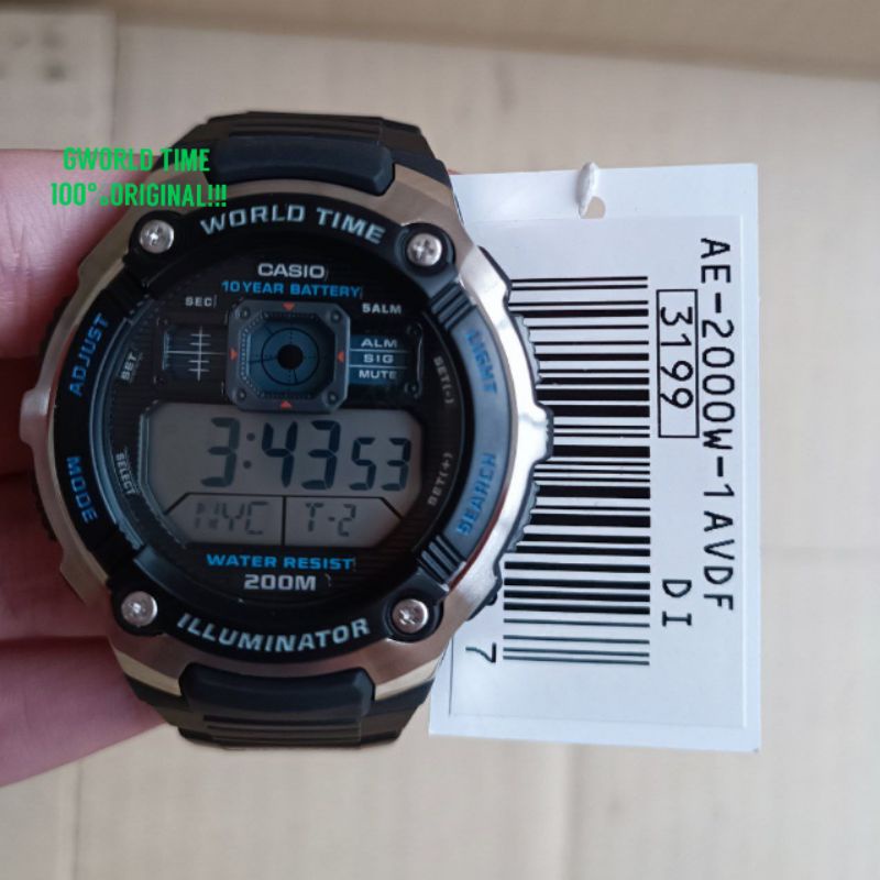 CASIO ORIGINAL AE-2000W-1A/AE-2000W-1AVDF/AE-2000W/AE2000W | Shopee Malaysia