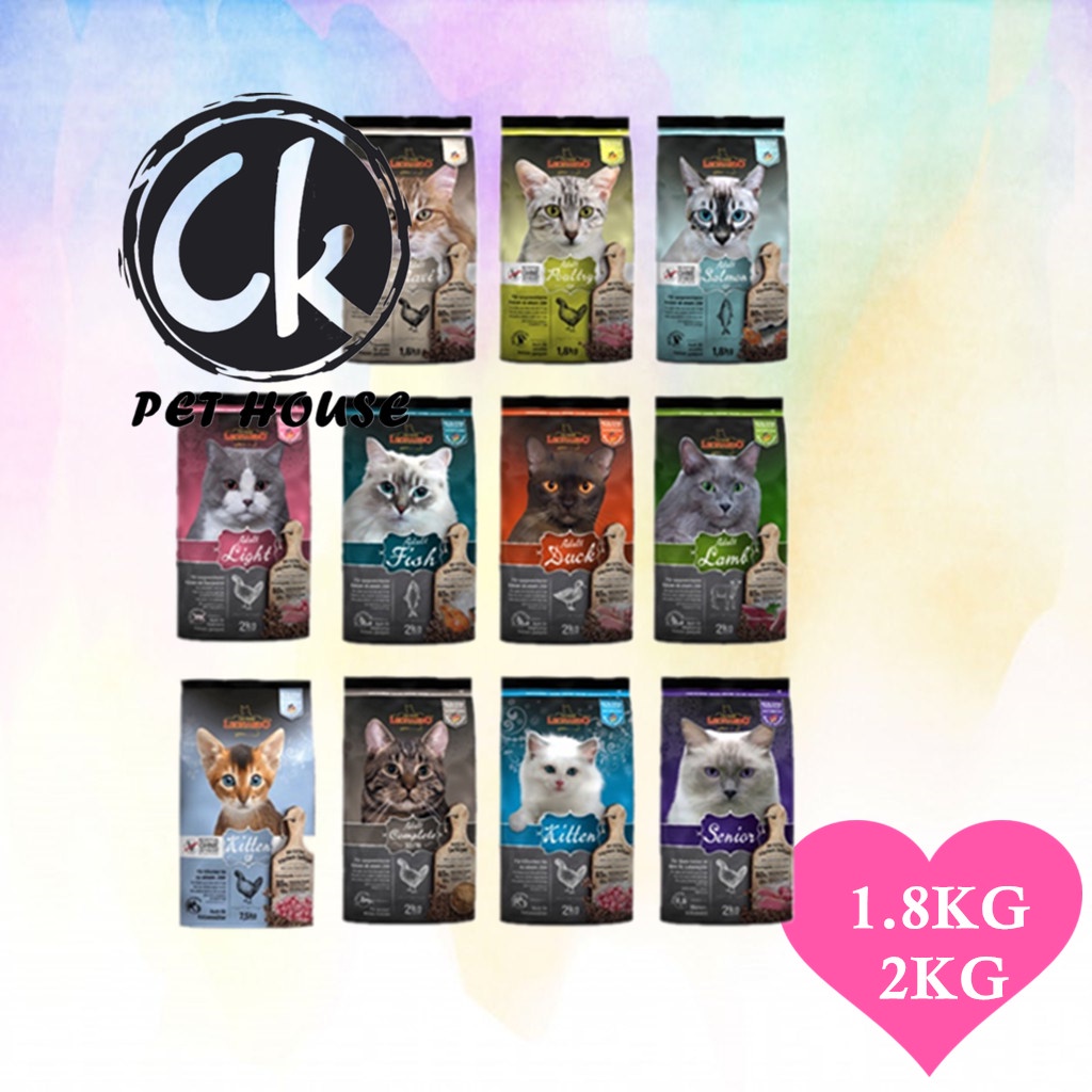 Leonardo Grain Free Kitten / Adult Complete Lamb Duck Fish Maxi Poultry Salmon Cat Food 1.8KG ...